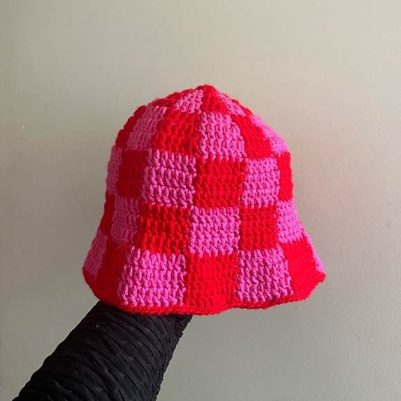 Accessories | Checkerboard Crochet Hat | Poshmark